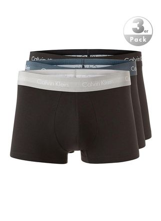 Calvin Klein Underwear Herren Trunks schwarz Baumwolle unifarben