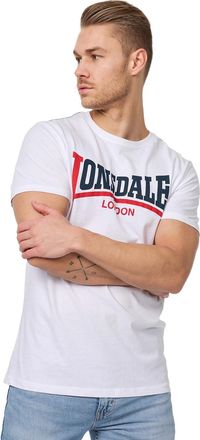 Lonsdale Herren Langarmshirt T-shirt Tr&auml;gerhemd Two Tone wei&szlig; (wei&szlig;) XX-Large
