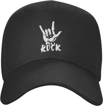 Generic Casquette de baseball personnalis&eacute;e en m&eacute;tal lourd musique rock casquette de baseball homme femme casquette de camionneur r&eacute;glable Streetwear cadeau
