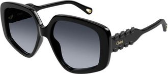 Chlo&eacute; Femme, Accessoires, Noir, Taille: 56 MM Ch0210S Lunettes de soleil