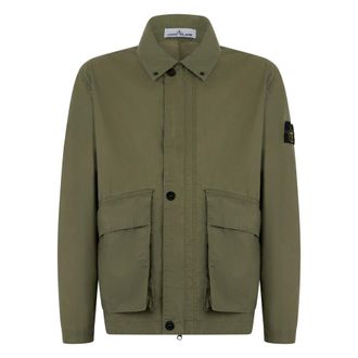 Stone Island Homme, Vestes, Vert, Taille: S Veste avec fermeture &eacute;clair et poches