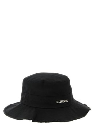 Jacquemus Unisex Black Cotton Bucket Hat