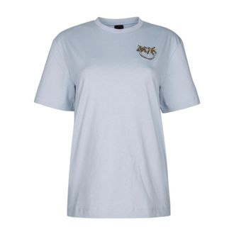 Pinko Pinko, Femme, Tops, Bleu, Taille: 36 FR Strepitoso T-shirt Jersey