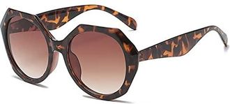 Generic Lunettes de soleil tendance à grand cadre pour hommes et pour femmes, lunettes de soleil décoratives de vacances en plein air (couleur : F, taille : 1