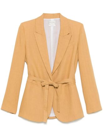 Forte_Forte blazer à taille ceinturée - Jaune