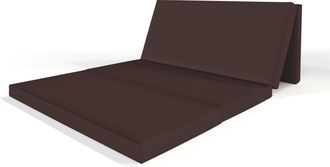 Aloha Klappmatratze, G&auml;stematratze, 4-teilige Faltmatratze zusammenklappbar Matratze mit Transporttasche Farbe und Gr&ouml;&szlig;e w&auml;hlbar (Braun / 115cm x 195cm x 8c