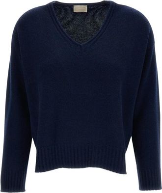 Drumohr Femme, Pulls, Bleu, Taille: 38 FR Maille col V