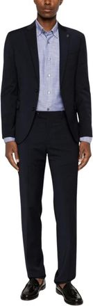 Daniele Alessandrini Homme, Costumes, Bleu, Taille: M Costume crois&eacute;