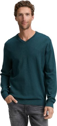Tom Tailor Herren 1039811 Pullover, 21545-Sapphire Green Melange, XXL