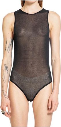 Uma Wang UMA Wang, Femme, Tops, Noir, Taille: 42 FR Sheer Racerback Bodysuit