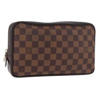Louis Vuitton Pre-owned Damier Ebene Canvas Clutch Bag - - Pre-owned - Damen - Braun - ONE SIZE