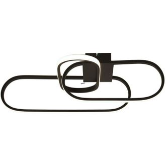 Searchlight Clip LED-Deckenleuchte, schwarzes Aluminium