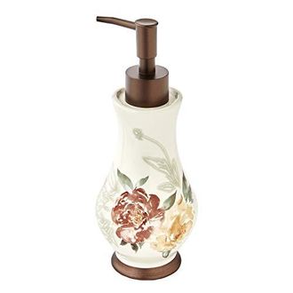 SKL Home Holland Floral Seifenspender, Stein, Natur, 8.2x3.29x3.29