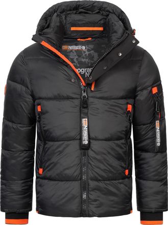 Geographical Norway Herren Winterjacke Calix Black -XXL - mit UD Beanie