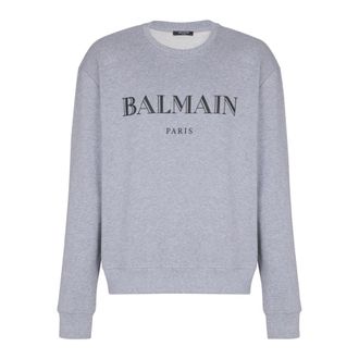 Balmain SweaT-shirt avec imprim&eacute; - Homme - Sweatshirts et sweats &agrave; capuche - Gris - Taille: S