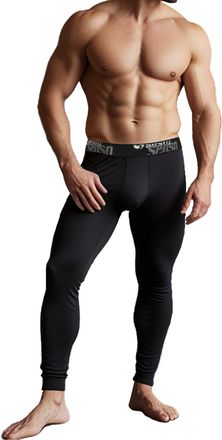 Sesto Senso Herren Lange Unterhosen Baumwolle Thermo Unterw&auml;sche Funktionsunterw&auml;sche Winter 3XL Schwarz