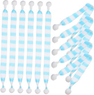 NUOBESTY 20 Kleiner Weihnachtsschals aus Gestricktem Stoff Kleiner Puppenschals f&uuml;r Selbstgemacht Dekoration Kleine Gestreifte Puppenzubeh&ouml;r f&uuml;r Weinflaschen u