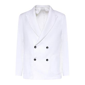 Michael Coal Homme, Vestes, Blanc, Taille: 4XL Giacca Doppio Petto MC-Austin