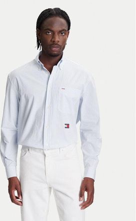 Tommy Hilfiger Hemd F1 Movie Bengal MW0MW41382 Himmelblau Regular Fit