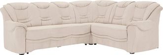 Cavadore Cavadore Ecksofa Bansa mit Federkern / Polstercouch im klassischen Design / inkl. Bettfunktion / 265 x 94 x 215 / Mikrofaser Creme