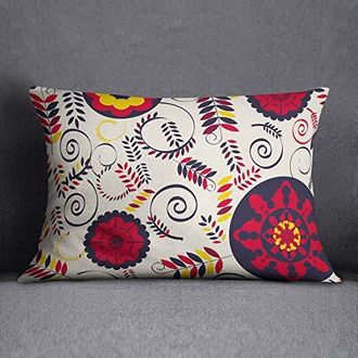 Questo Casa Dekorativer Kissenbezug, Kissenbezug, Heimdekoration, für Sofa, Café, Größe: 35 x 50 cm, entworfen und hergestellt in der Türkiye