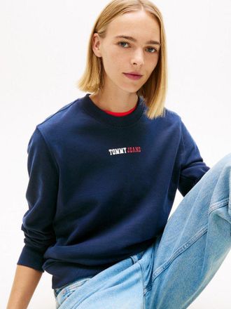 Tommy Jeans Sweatshirt TJW REG ESS LOGO 2 CREW EXT Baumwoll-Sweatware, Logoschriftzug