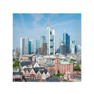 artboxONE Poster 50x50 cm St&auml;dte/Frankfurt Frankfurt am Main Panorama 2 - Bild Stadt Panorama Stadt