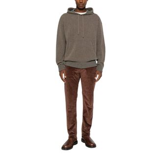 Jacob Cohen Pantalon droit en velours c&ocirc;tel&eacute; - Homme - Pantalons - Brun - Taille: W34