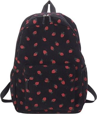 Generic Joli sac &agrave; dos en velours c&ocirc;tel&eacute; avec plusieurs poches, sac esth&eacute;tique, d&eacute;contract&eacute;, l&eacute;ger, pour femmes, filles, sac &agrave; dos pour la rentr&eacute;e universitai