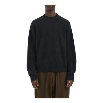Uma Wang Maglia Girocollo in Raccoon - - Knitwear - Herren - Schwarzk - L
