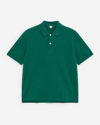 Arket Pikee-Poloshirt -Gr&uuml;n