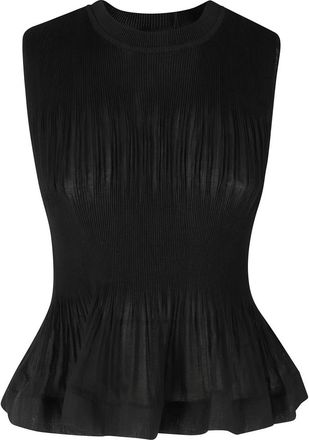 Meimeij Femme, Blouses et Chemises, Noir, Taille: 42 FR Blouse Pliss&eacute;e