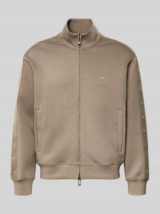 Emporio Armani Sweatjacke mit Stehkragen und Zweiwege-Rei&szlig;verschluss