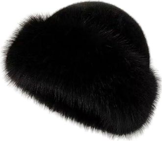 Generic Chapeau dhiver en fausse fourrure pour femme - Bonnet &eacute;pais pour femme - Bonnet dhiver en fausse fourrure pour femme - Doublure en polaire chaude, 01 