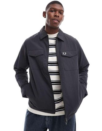 Fred Perry Surchemise technique à manches longues - Gris