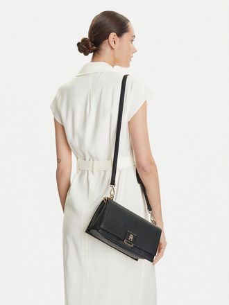 Tommy Hilfiger Handtasche Tommy Hilfiger Th Her Med Crossover AW0AW17216 Schwarz