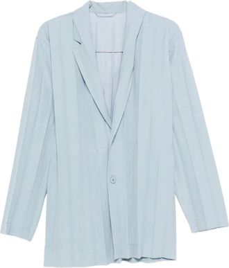 Issey Miyake Homme, Vestes, Bleu, Taille: M Blazer Classique &agrave; Revers