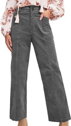 Generico Pantalon de sport pour femme taille haute pantalon d&eacute;contract&eacute; jambe large athl&eacute;tique pantalon avec poches &eacute;l&eacute;gant sport confortable pantalon de surv&ecirc;