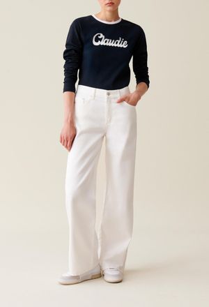 Claudie Pierlot T-shirt coton manches longues noir