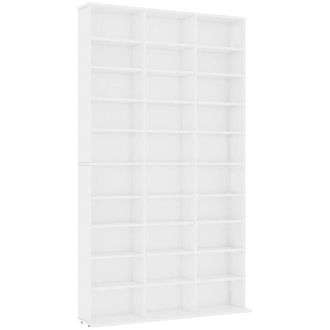 vidaXL CD-Schrank Wei&szlig; 102x16x177,5 cm Holzwerkstoff - Vidaxl