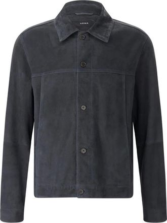 Arma Homme, Vestes, Noir, Taille: 3XL Veste en su&egrave;de velours