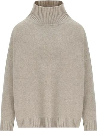 Max Mara Femme, Pulls, Beige, Taille: 36 FR Col roul&eacute;s