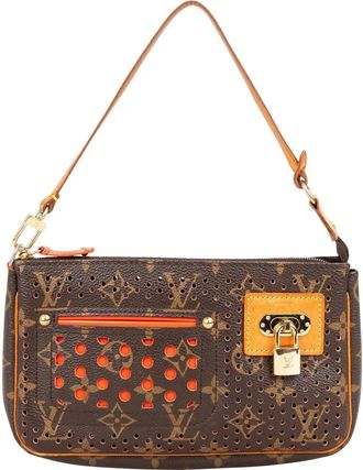 Louis Vuitton Crossbody Bags - Louis Vuitton Limited Perforated Monogram Pochette - Gr. unisize - in Braun - f&uuml;r Damen