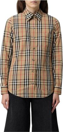 Burberry Femme, Blouses et Chemises, Beige, Taille: 38 FR Casual Chemises