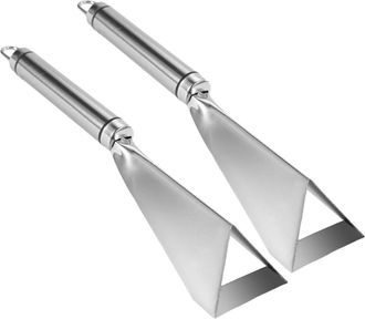 Garneck 2 St&uuml;ck Obst Gem&uuml;se schneidewerkzeug aus Edelstahl Leichtes Schnittstarkes K&uuml;chenzubeh&ouml;r Tragbarer Dreieck carving cutter f&uuml;r Kreative Formgebung und 