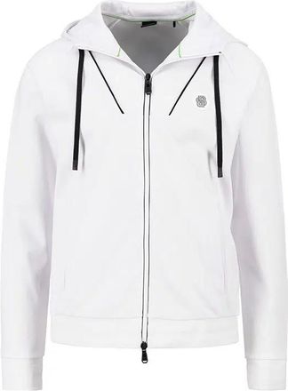 HUGO BOSS Herren Sweatjacke weiß unifarben