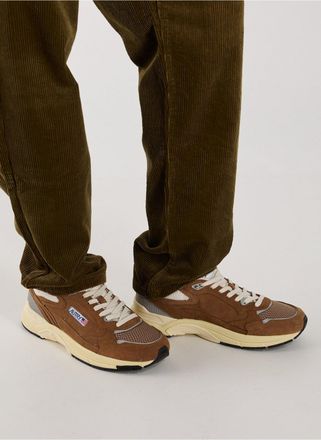 Autry Baskets bi-mati&egrave;re en cuir m&eacute;lang&eacute;