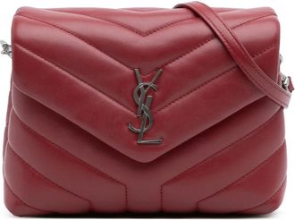Saint Laurent Hobo Bags - Toy Matelasse Leather Monogram LouLou Crossbody - Gr. unisize - in Rot - f&uuml;r Damen