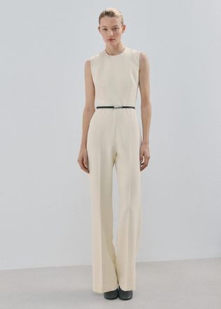 Mango Combinaison ceinture dos nu vanille - Femme - XS - MANGO