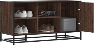 vidaXL Vidaxl - Banc à chaussures chêne marron bois dingénierie et métal